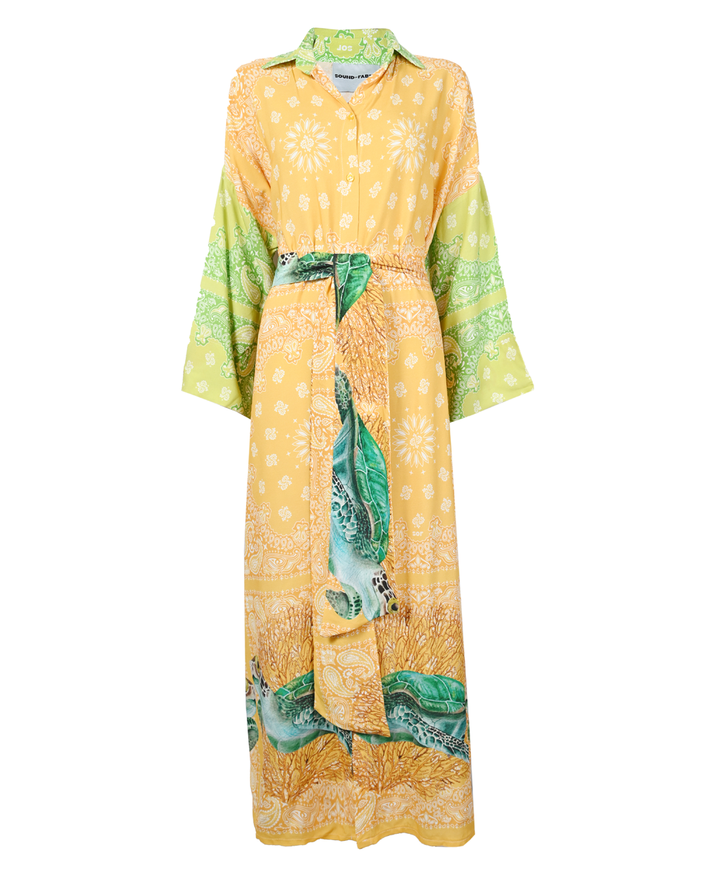 Yellow Paisley Shirt Dress | Homegrown Market