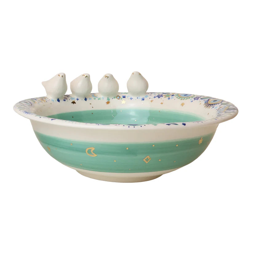 Turquoise 3D Bird Ceramic Bowl | Large | Homegrown Market