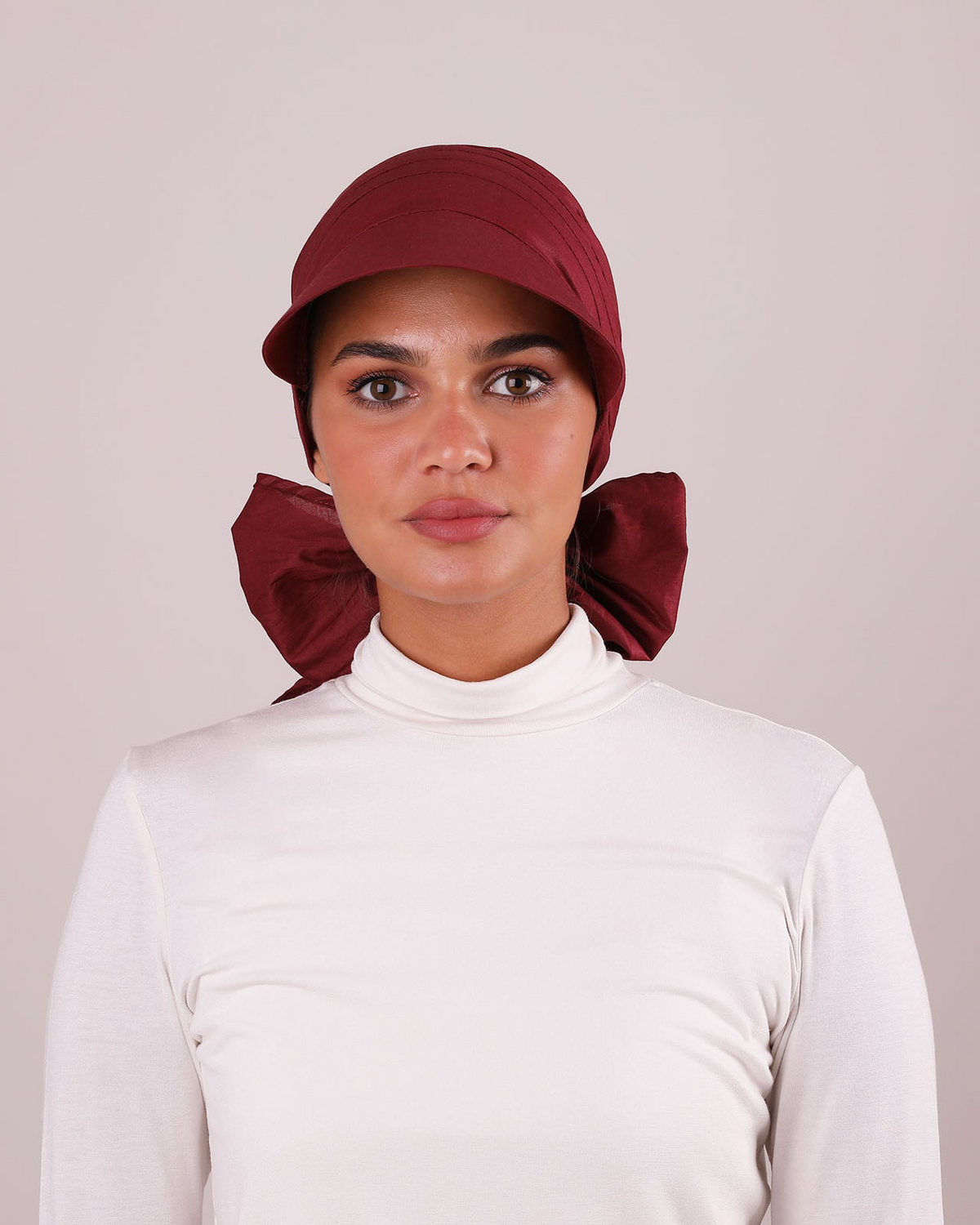 Maroon Red Turban Cap "Sania Maroon Red" | Homegrown Market